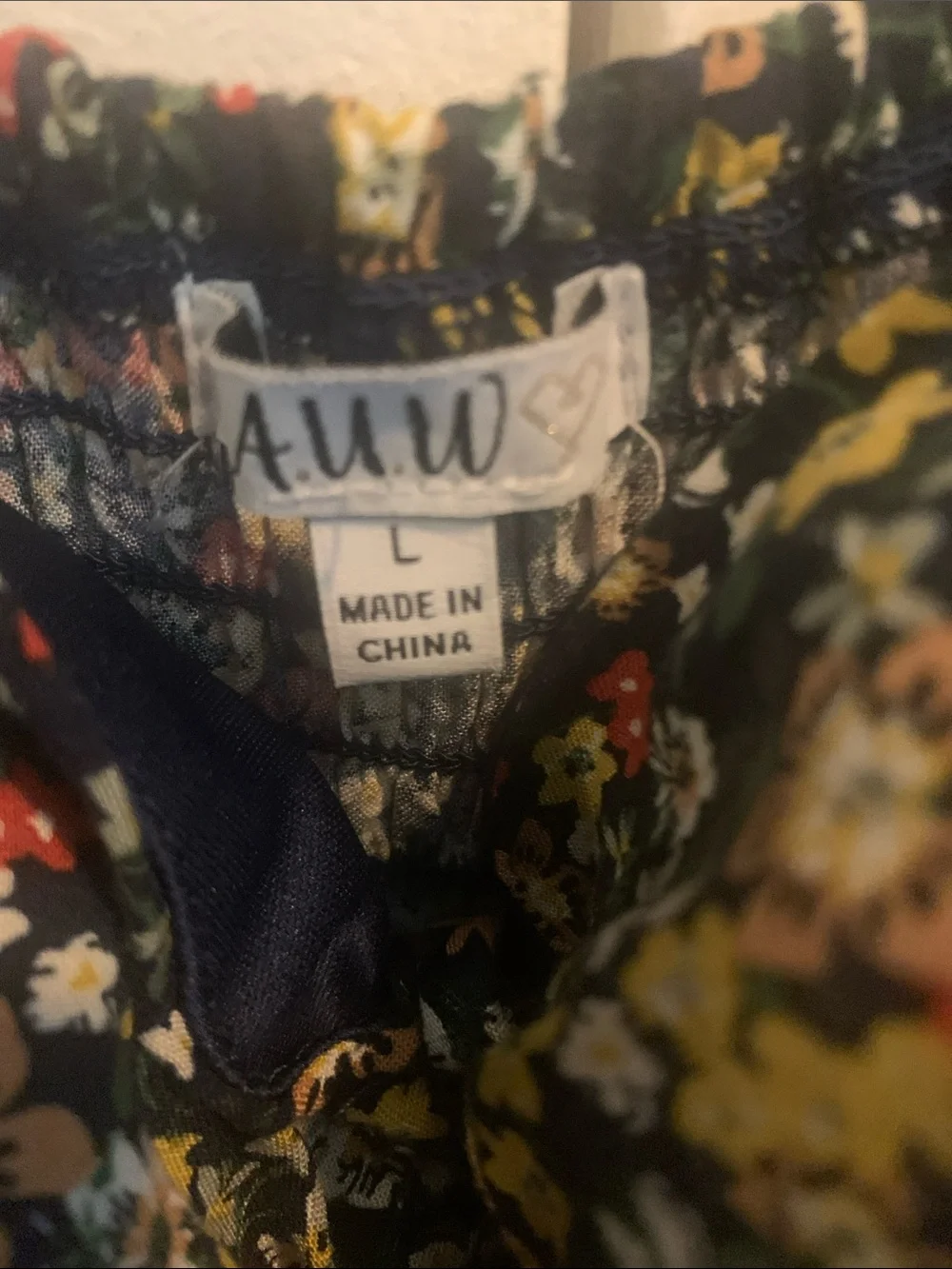 A.U.W. | Dresses | Black Floral Mini Dress With Straps | Poshmark